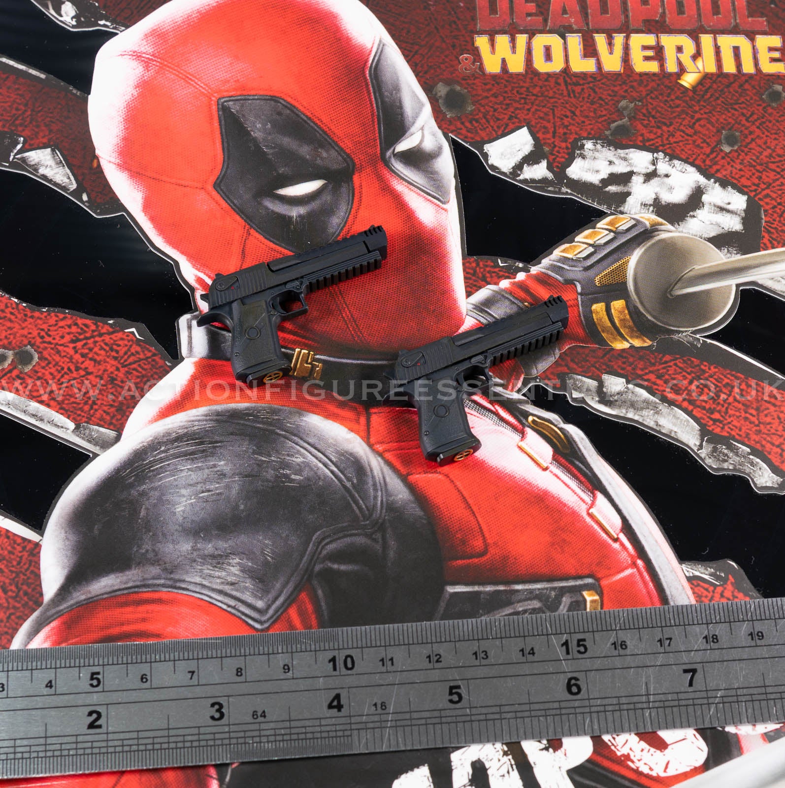Hot Toys - Deadpool Dual Pistols - MMS746 - 1:6 Scale Loose Parts ...