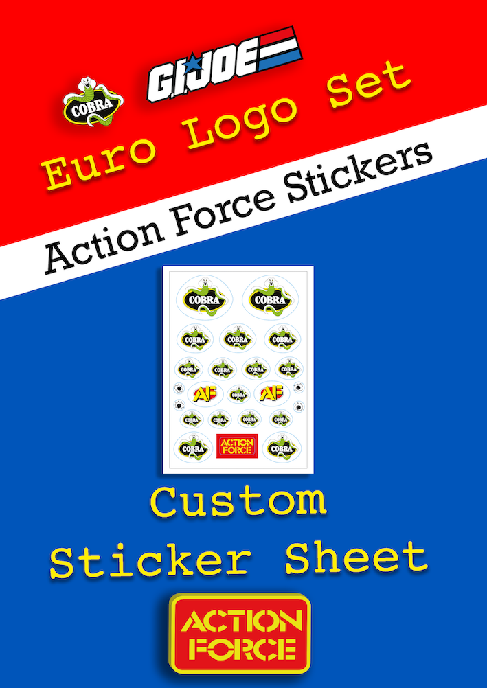 Vintage Action Force - Cobra Euro Logo Pack - Custom Sticker Sheet Rep ...