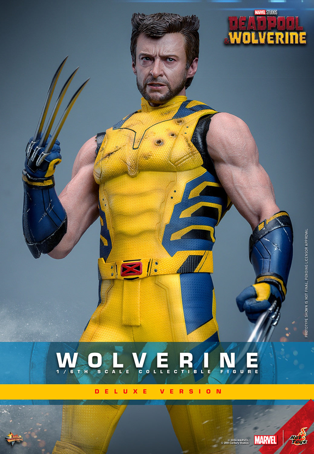 Hot Toys Wolverine Deluxe MMS754 1:6 Figure Deadpool & Wolverine Marve ...